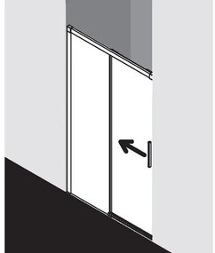 Kermi Nica Sprchové dveře bezbariérové 160 cm, lesk, levé