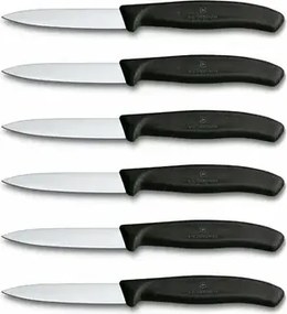 Victorinox Swiss Classic černá / Sada nožů na zeleninu / 6 ks / 10 cm