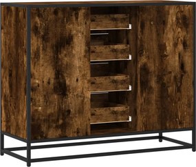 Příborník kouřový dub 92 x 35 x 76 cm kompozitní dřevo 3300827