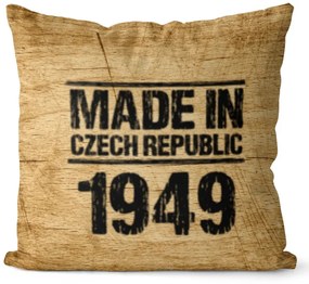 Polštář Made In + rok (Velikost: 55 x 55 cm, rok: 1949)