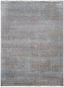 Diamond Carpets India, Ručně vázaný kusový koberec Diamond DC-JK 1 Silver/mouse, 120x170, šedá, chodba / předsíň