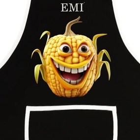 Kuchyňská zástěra Corny EMI, černá