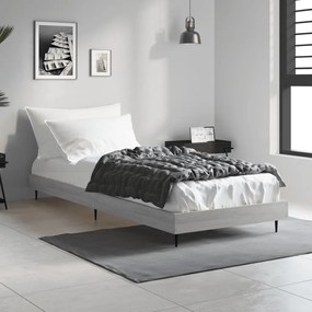 Rám postele šedý sonoma 75 x 190 cm kompozitní dřevo - Default Title