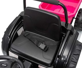 Elektrický traktor Milly Mally s přívěsem růžový