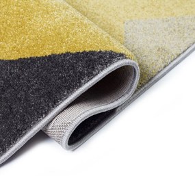 Flair Rugs koberce Kusový koberec Hand Carved Aurora Grey/Ochre Rozměry koberců: 120x170