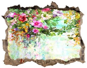 Wallmuralia Samolepící nálepka Barevné květiny 95x64 cm