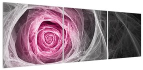 Abstraktní obraz růže (150x50 cm)