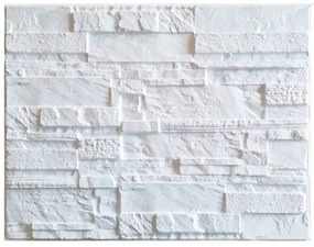 3D - PVC omyvatelný obkladový panel - Břidlice štípaná bílá