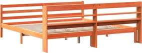 Postel bez matrace voskově hnědá 200 x 200 cm masivní borovice 3306667