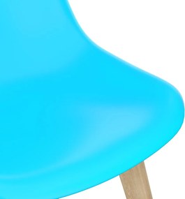 Otočné jídelní židle 2 ks modré plast 289125