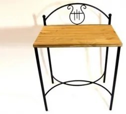 Nábytek ATIKA s.r.o. Kovový noční stolek HARFA Povrchová úprava: Základní (černá, bílá, stříbrná 9006)