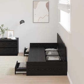 Rám postele se zásuvkou Černý dub 80 x 200 cm Kompozitní dřevo 3335238