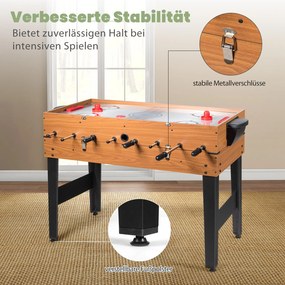 Costway 3 v 1 Multifunkční hrací stůl stolní fotbálek se stolním fotbalem