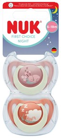 NUK First Choice Night Dudlík 0-6 m 2 ks box  Bunny/sheep