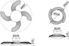 Mantra 8234 Aloha, rozvinovací ventilátor se svítidlem a dálk. ovladačem, LED 45W 2700-5000K, dřevěná, průměr 52/90cm