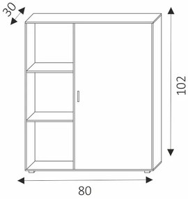 Obývací stěna Pino D milano/bílá