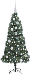 Umělý osvětlený vánoční stromeček s sadou koulí Zelená 120 cm 3396144