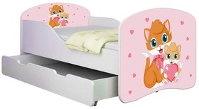 Dětská postel - Koťátka 160x80 cm + šuplík