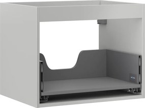 Mexen Box-A, závěsná skříňka 60 cm, 1 zásuvka, šedá matná, 91AX0-0600-470-1-62