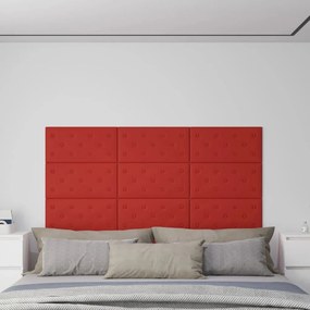 vidaXL Nástěnné panely 12 ks 60 x 30 cm umělá kůže 2,16 m² [343988] Barva: vínová červená