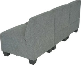 Modulární 3místná rozkládací pohovka Lyon, látka/textil ~ šedá, bez područek