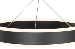 Závěsná lampa černá kulatá včetně LED 3-stupňové stmívatelné 3-světlo - Lyani