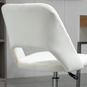 Otočná židle Vinsetto béžová, výškově nastavitelná kancelářská židle do obývacího pokoje a ke stolu, kompaktní, ergonomická a moderní | Aosom.de