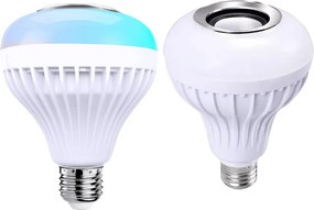 Verk Group Led barevná žárovka rgb reproduktor bluetooth dálkové ovládání