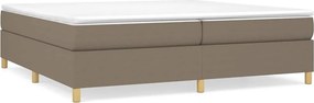 Rám postele s boxspringem taupe 200 x 200 cm textil 3120989