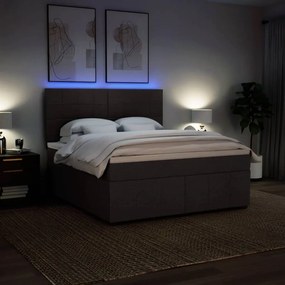 Box spring postel s matrací tmavě hnědá 180x200 cm textil 3294050