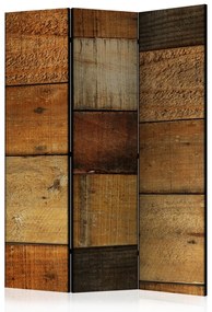 Paraván Wooden Textures Dekorhome 135x172 cm (3-dílný)