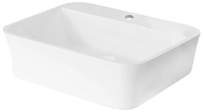 Besco Deskové umyvadlo z litého mramoru Assos S-Line UM D-OPB 51x41x15 cm, s otvorem pro baterii