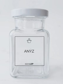 Samolepka na kořenky ANÝZ průhledná  5 × 5 cm základní písmo