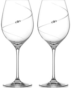 Diamante sklenice na červené víno Silhouette City s kamínky Swarovski 470 ml 2KS