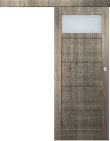 posuvné interiérové dveře na stěnu vasco doors BRAGA model 2 Průchozí rozměr: 70 x 197 cm, Orientace dveří: Levé dveře, Dekor: Dub Santa