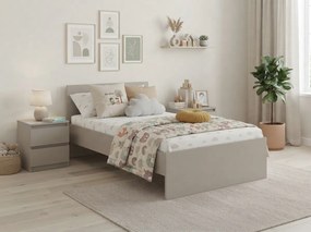 Postel ELISA 90 x 200 cm, kašmírově béžová Rošt: S lamelovým roštem, Matrace: Matrace Sommera 18 cm