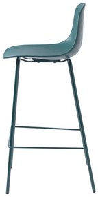 Plastová barová židle v petrolejové barvě 92,5 cm Whitby – Unique Furniture