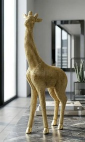 Dekorativní soška Giraffe zlatá