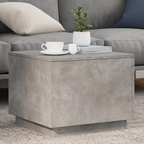 Konferenční stolek s LED osvětlením betonově šedý 50x50x40 cm