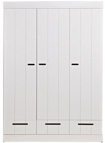 Hoorns Bílá dřevěná skříň Ernie 140 x 53 cm