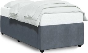 Rám postele bez matrace tmavě šedá 100 x 200 cm samet 3284989