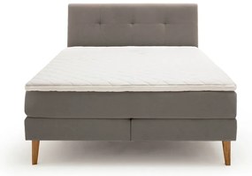 Světle šedá boxspring postel 160x200 cm Stockholm – Meise Möbel