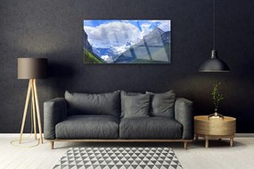 Obraz na skle Krajina Hory 100x50 cm