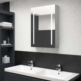 vidaXL LED koupelnová skříňka se zrcadlem 50 x 13 x 70 cm [326498] Barva: Betonová šedá