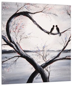 Zamilovaný obraz ptáků (30x30 cm)