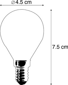 Sada 3x stmívatelných LED žárovek E14 Globe P45 5W 470lm 2700K