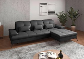 XXXLutz ROHOVÁ SEDAČKA, textil, kůže, černá Sit & More - Sedací soupravy - 000144011723