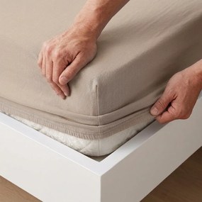 4Home Jersey prostěradlo IDEAL ořechová, 200–220 x 200 cm, 200 x 200 cm