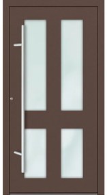 Hliníkové vchodové dveře FM Turen Premium P90 M09 cihlově červená RAL3009 Orientace dveří: Levé, otevírání dovnitř, Standardní rozměr dveří včetně rámu: 100 cm x 200 cm - vnější rozměr rámu