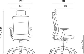 Kancelářská ergonomická židle Antares NEXT ALL UPH — šedá + Sleva 2 % při platbě předem